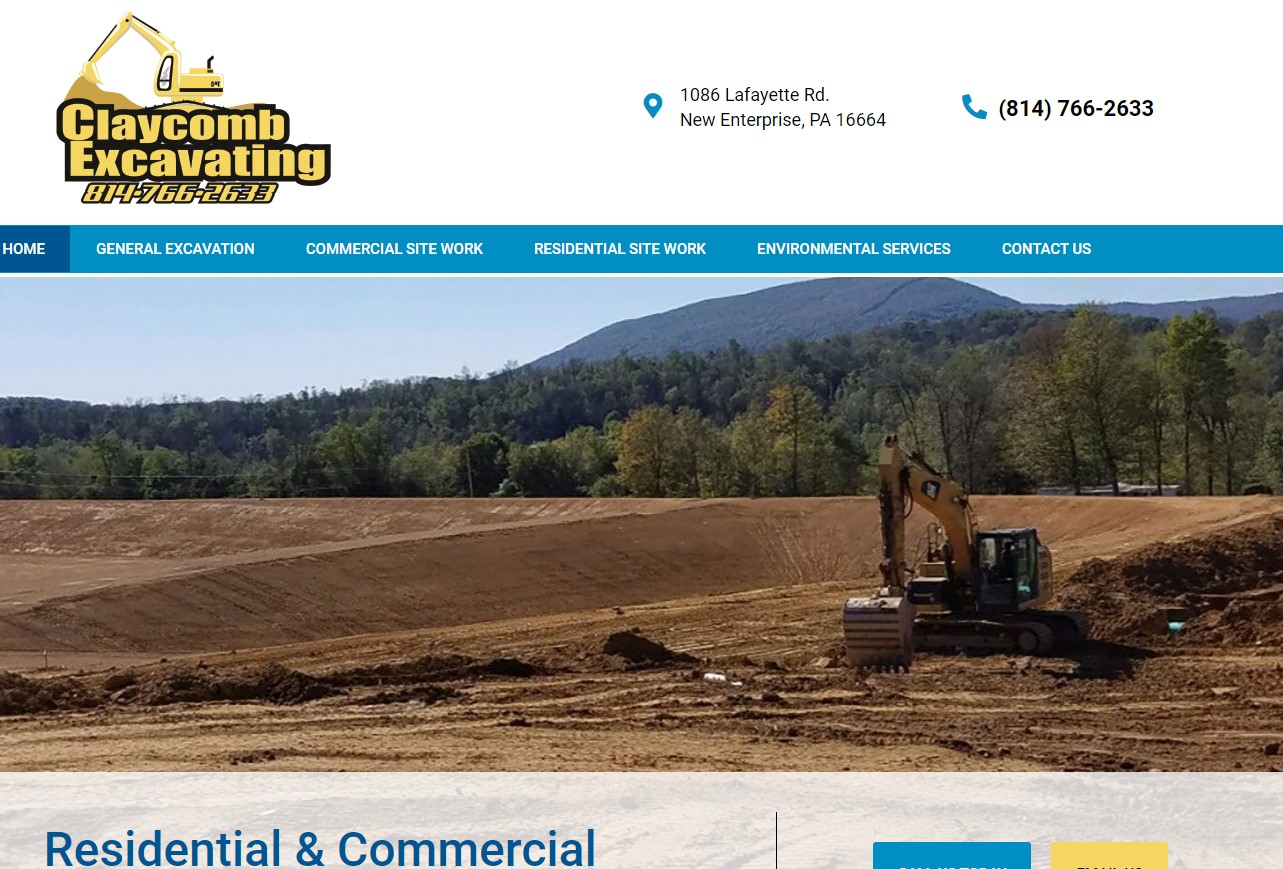 Claycomb Excavation - EZToUse Web